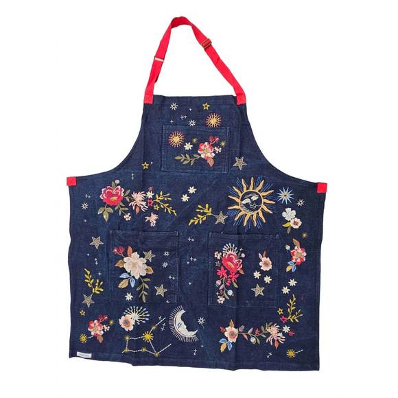 Johnny Was | Kitchen | New Johnny Was Celestin Moon Denim Apron In Blue ...